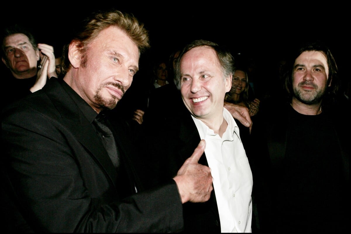 Photo : Johnny Hallyday et Fabrice Luchini avec Laurent Tuel, le ...