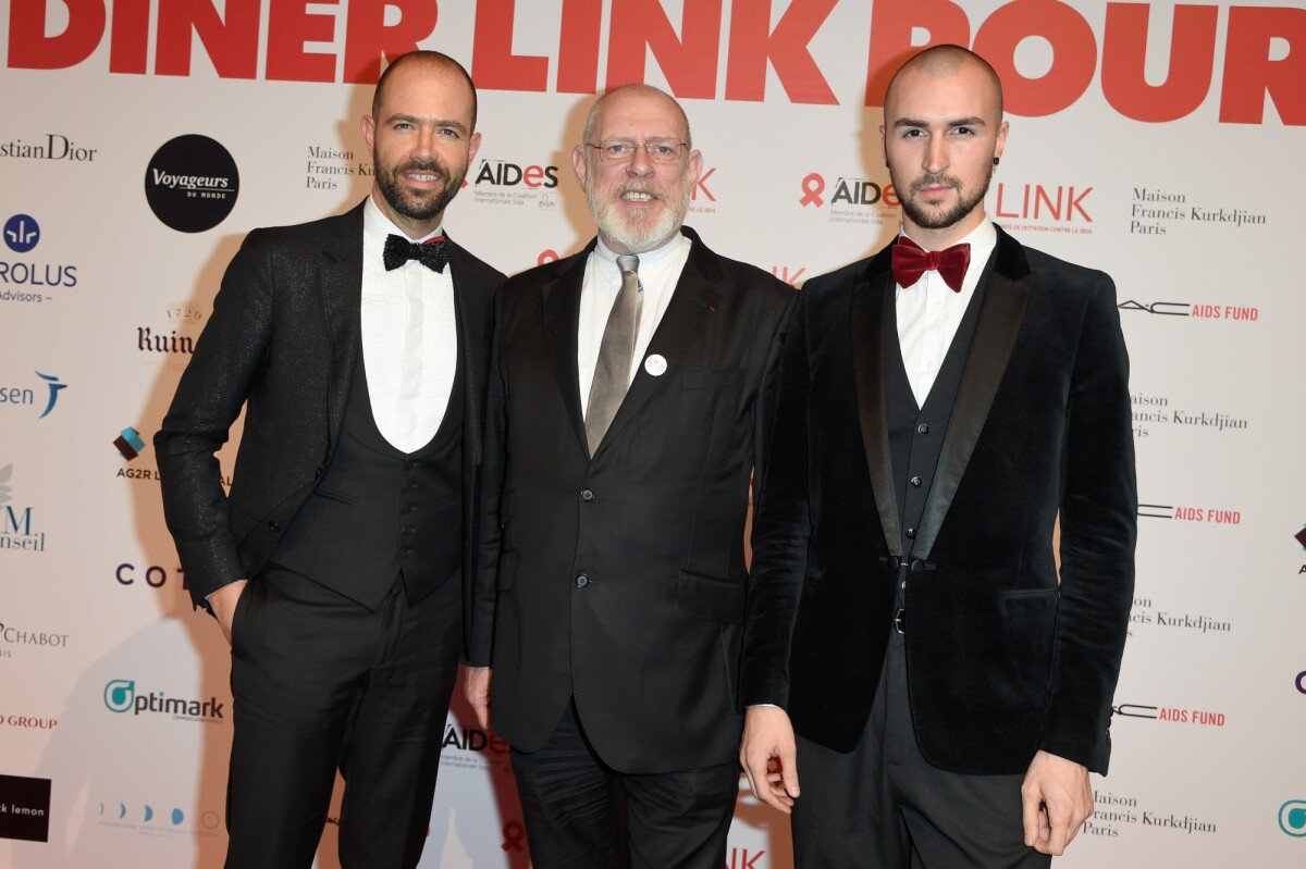 Photo : Guillaume Proust, Donald Potard, Benoît Guinot - 8ème édition du Dîner Link pour Aides ...