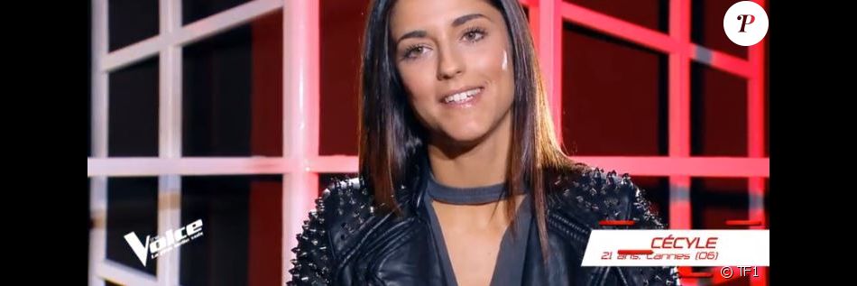 Cécyle lors de la première soirée des auditions à l'aveugle dans The ...