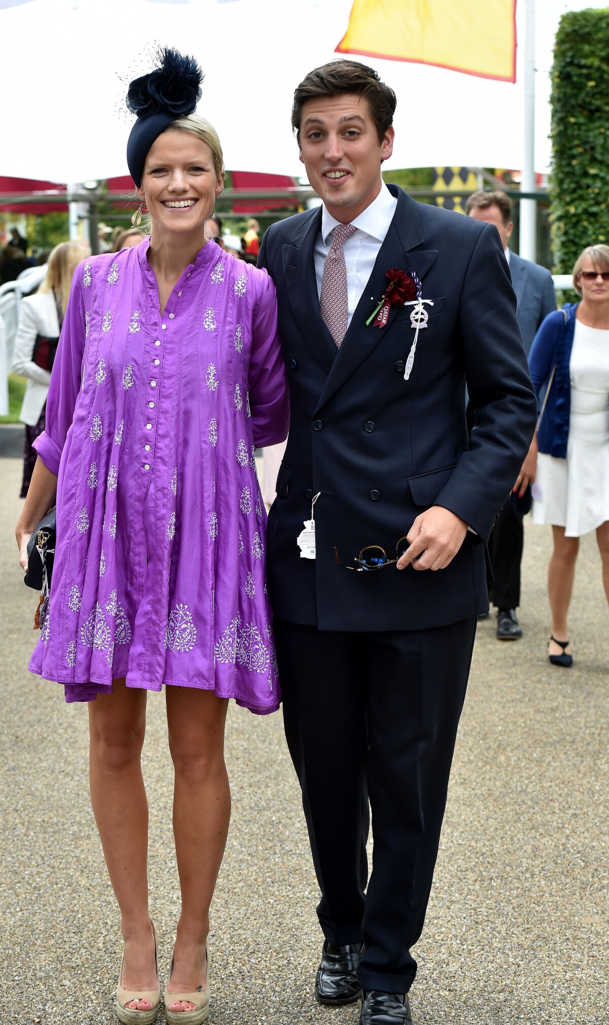 Photo : Jake Warren et sa femme Zoe Warren à l'hippodrome de Goodwood ...