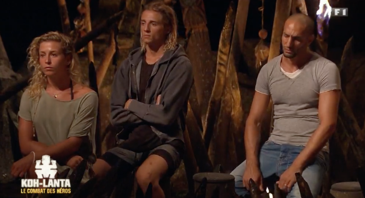Photo : Candice, Dylan et Yassin lors du conseil final de "Koh-Lanta ...