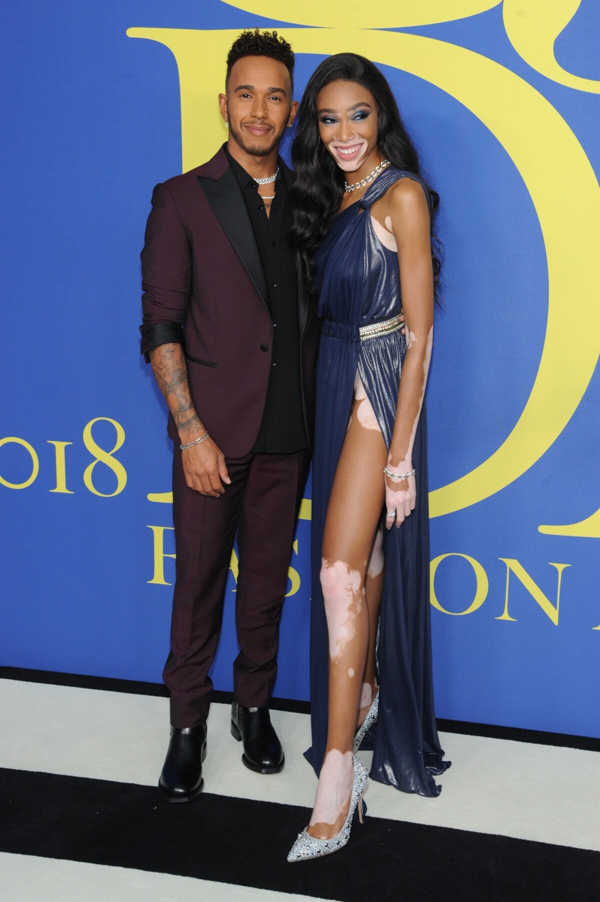 Photo : Lewis Hamilton et Winnie Harlow assistent aux CFDA Awards 2018 ...