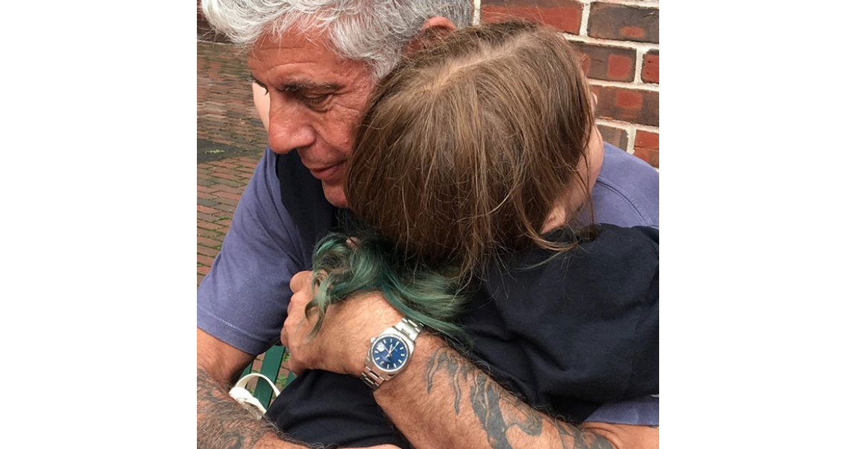 Anthony Bourdain et sa fille Ariane, née de son mariage avec Ottavia ...