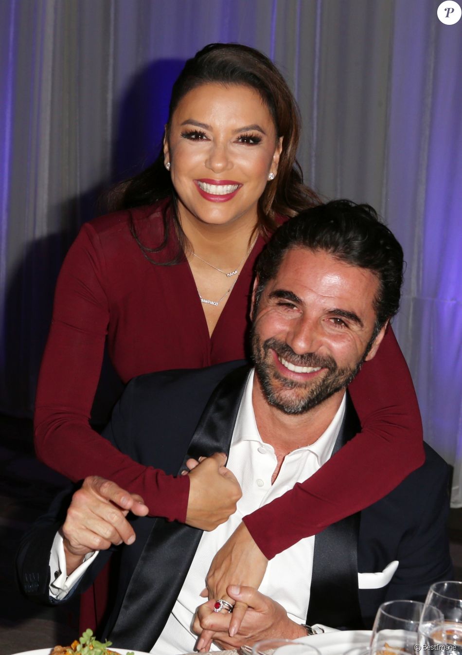 Eva Longoria et son mari José Bastón - Les célébrités lors de la soirée ...