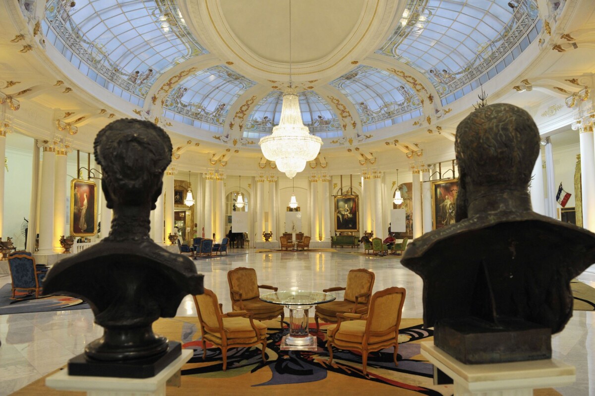 Photo : À l'intérieur de l'hôtel Negresco à Nice, le 8 janvier 2013 ...