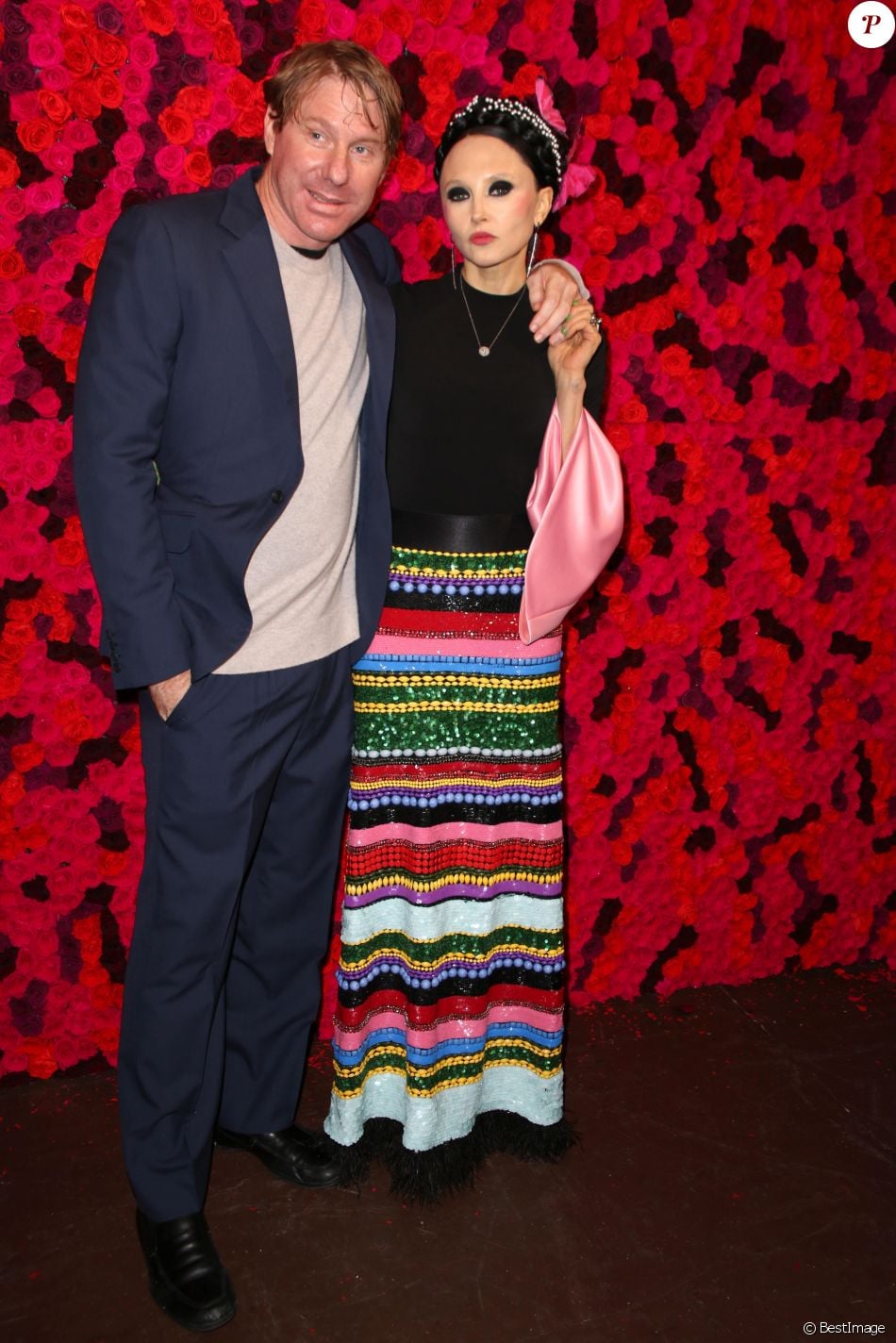 Eric Eisner et sa femme Stacey Bendet au photocall du défilé Alice and ...