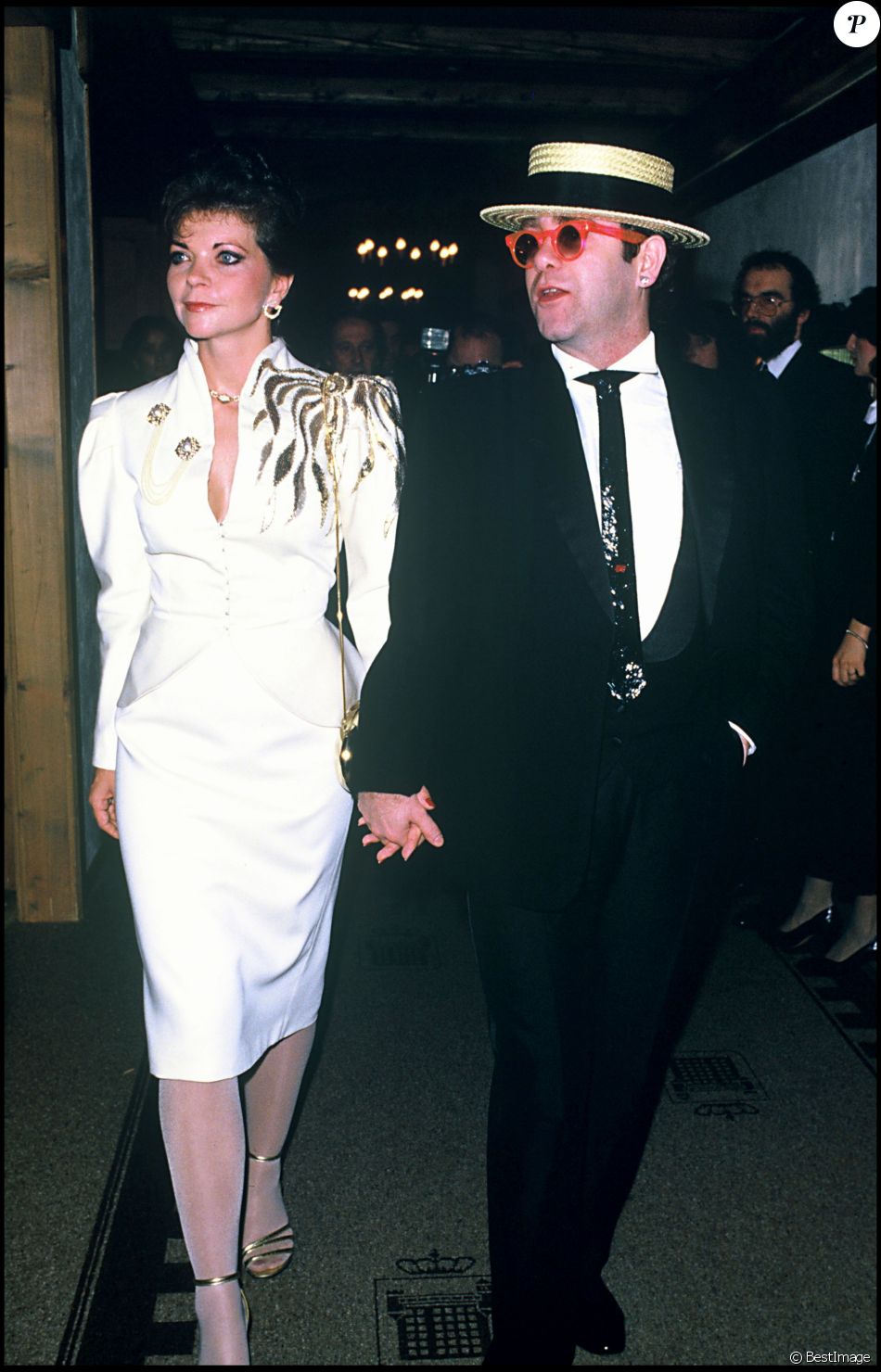 Elton John et Renate Blauel, à la soirée Cartier à Gstaad, en 1979 ...