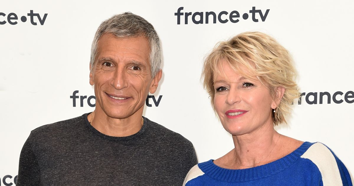 Nagui, Sophie Davant lors de la conférence de presse du Téléthon 2018 dans les locaux de France ...