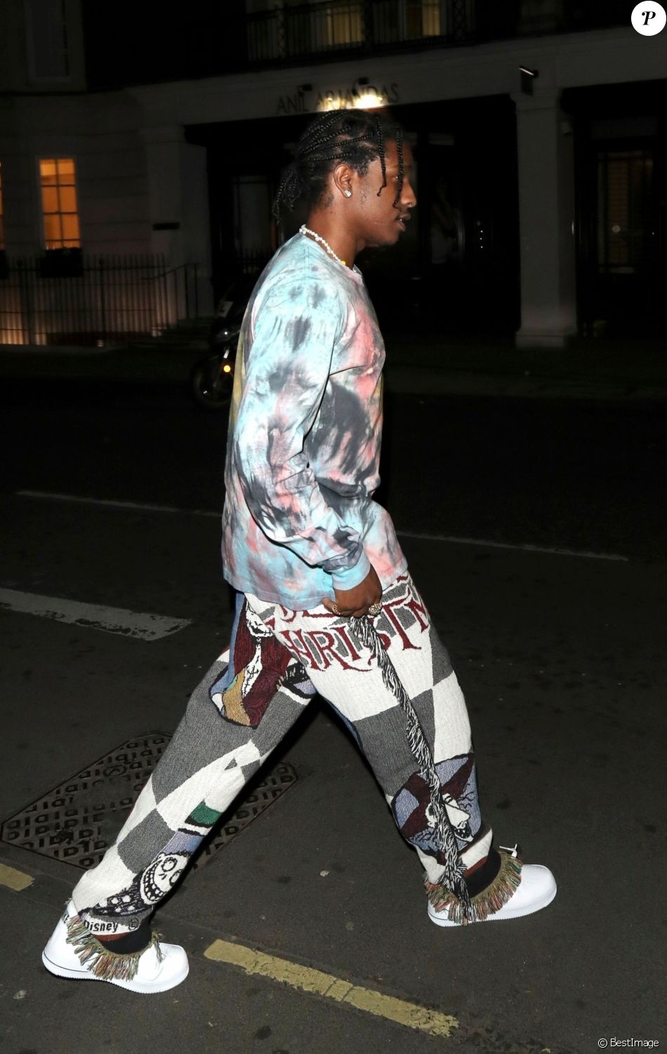 Exclusif - A$AP Rocky à la sortie du restaurant C London à Londres, le ...