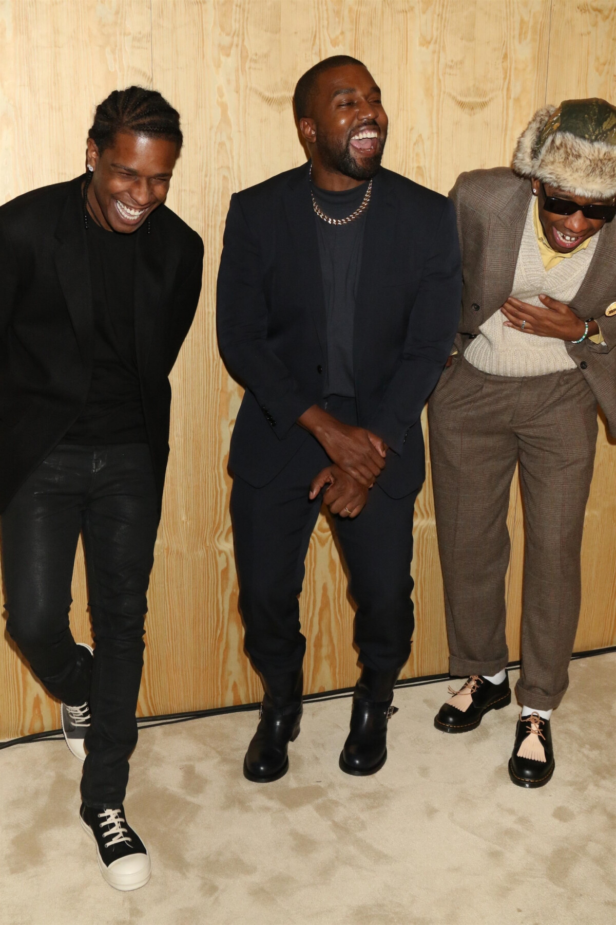 Photo : A$AP Rocky, Kanye West et Tyler, The Creator assistent à la ...