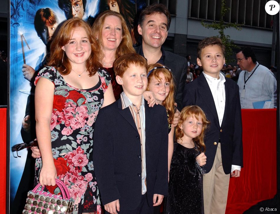 Chris Columbus, son épouse Monica Devereux et leurs enfants Eleanor ...
