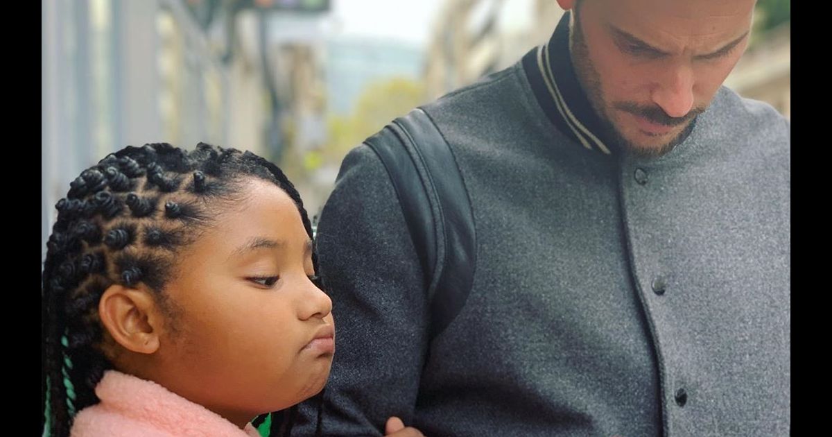 M. Pokora et sa belle-fille Violet le 30 octobre 2019. - Purepeople