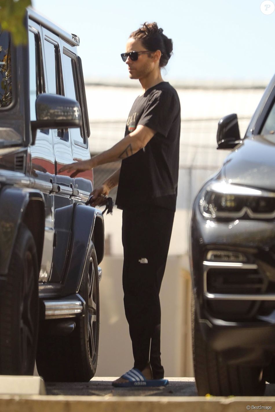 Exclusif - Jared Leto à la sortie de son cours de gym à Los Angeles, le ...