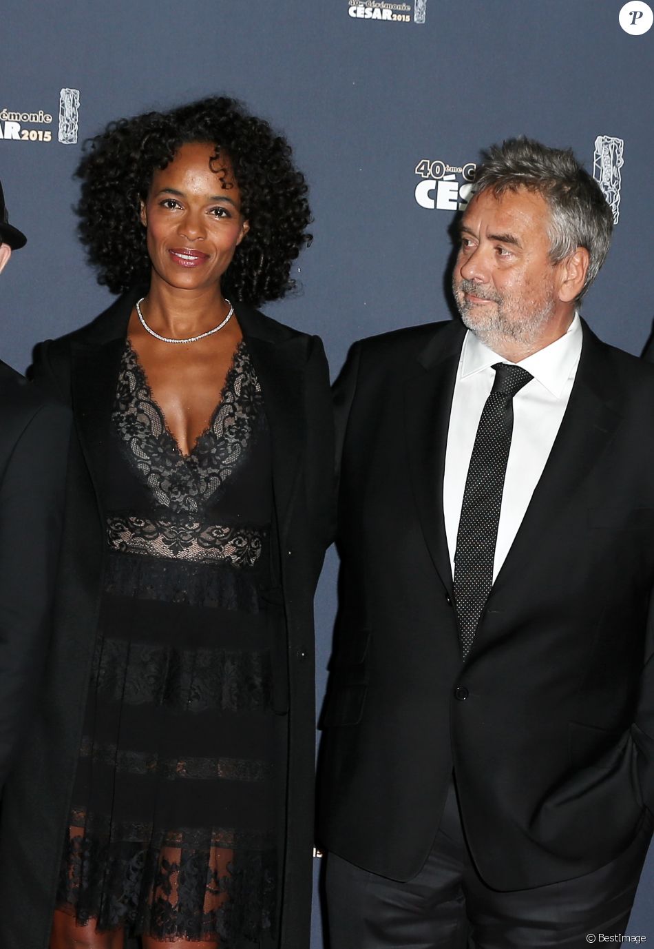 Virginie Silla et son mari Luc Besson - Photocall de la 40ème cérémonie ...