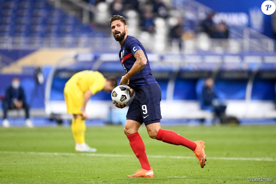 Olivier Giroud, Match de football amical France / Ukraine (7-1) au ...