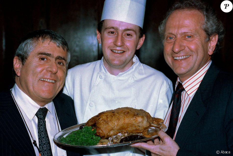 Albert Roux et son frère Michel Roux (à droite) à Londres en mars 1991 ...