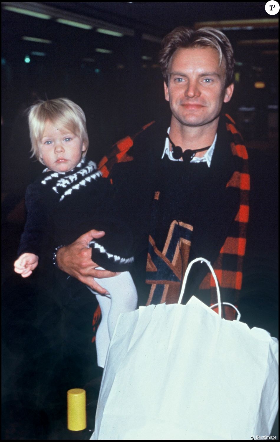 Mickey Sumner et son père, Sting, en 1985. - Purepeople