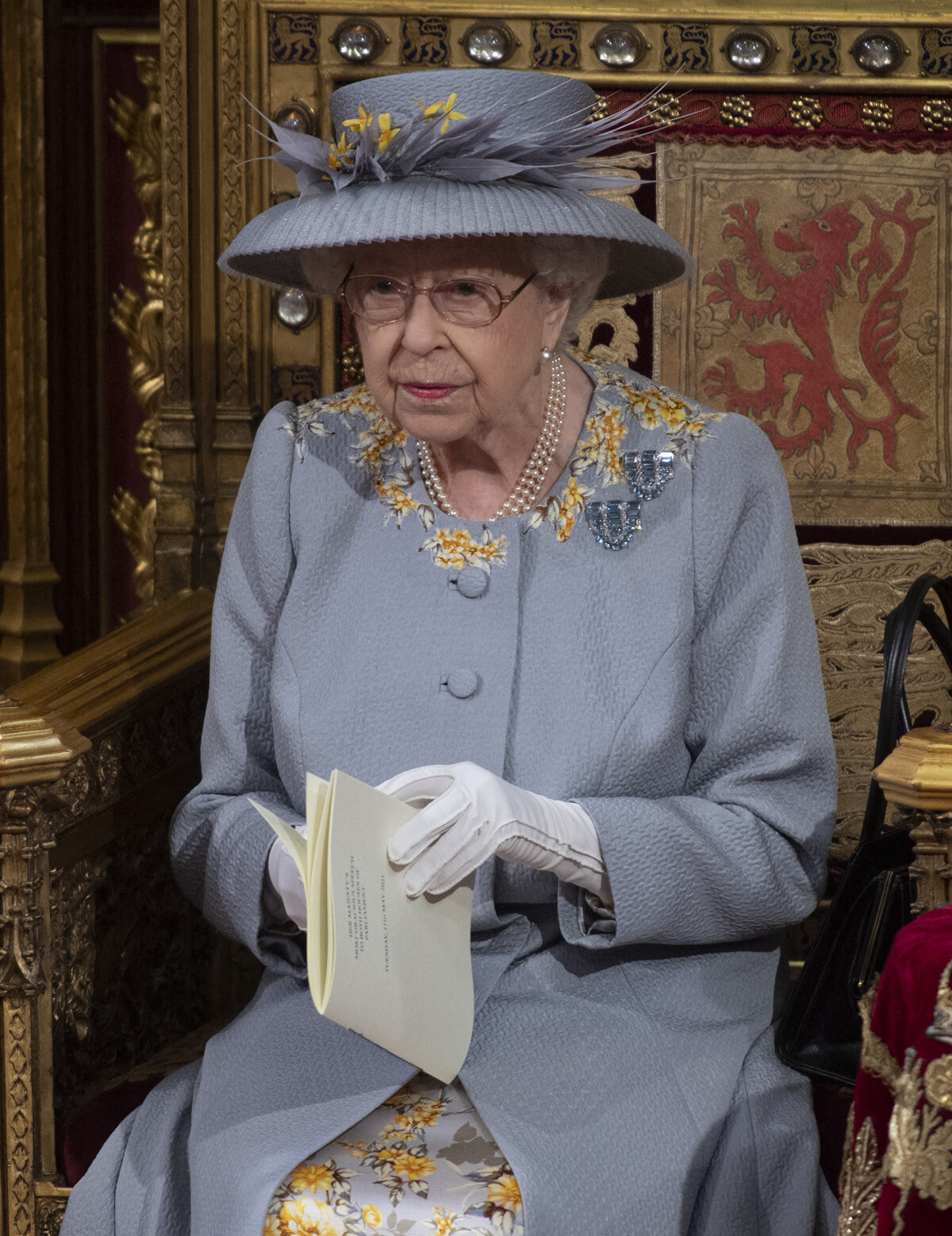 Photo : La reine Elisabeth II d'Angleterre lors de son discours d ...