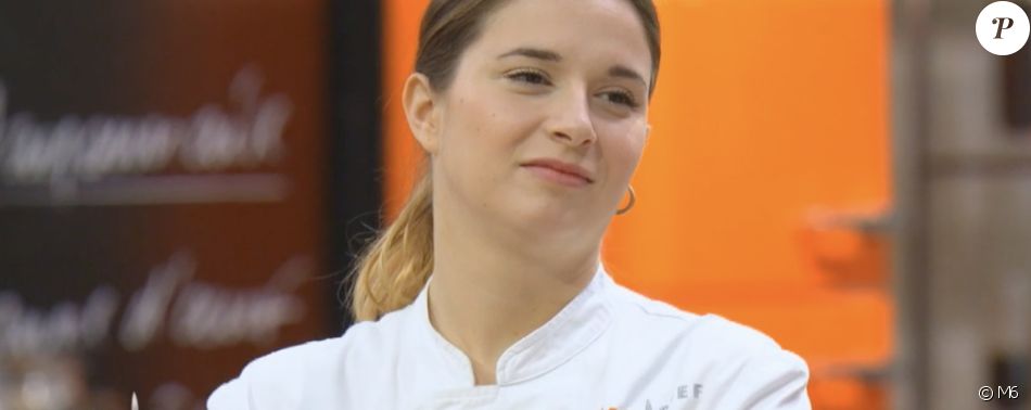 Sarah lors de la demi-finale de Top Chef 2021, sur M6. - Purepeople