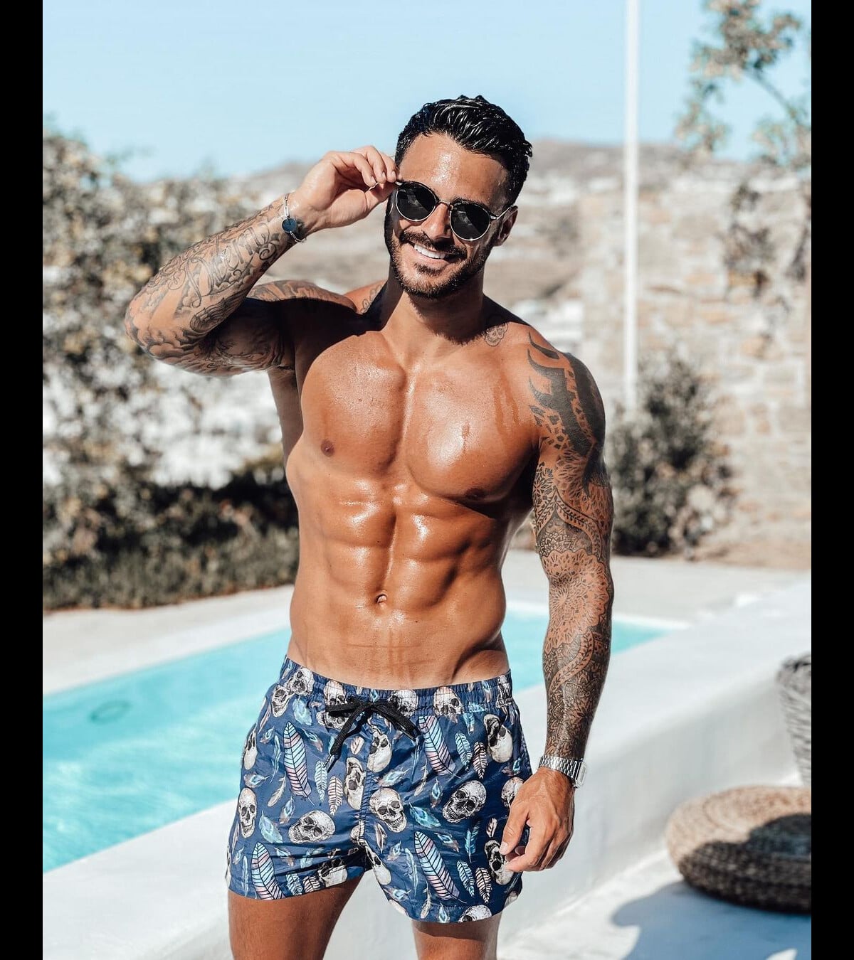 Photo : Benjamin Samat torse nu sur Instagram - Purepeople