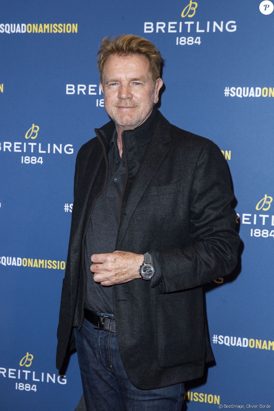 Xavier Deluc lors de la soirée de réouverture de la boutique Breitling ...