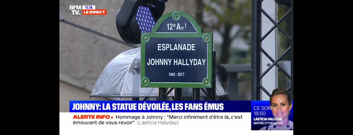 Photo : Inauguration d'une place Johnny Hallyday dans le quartier de ...