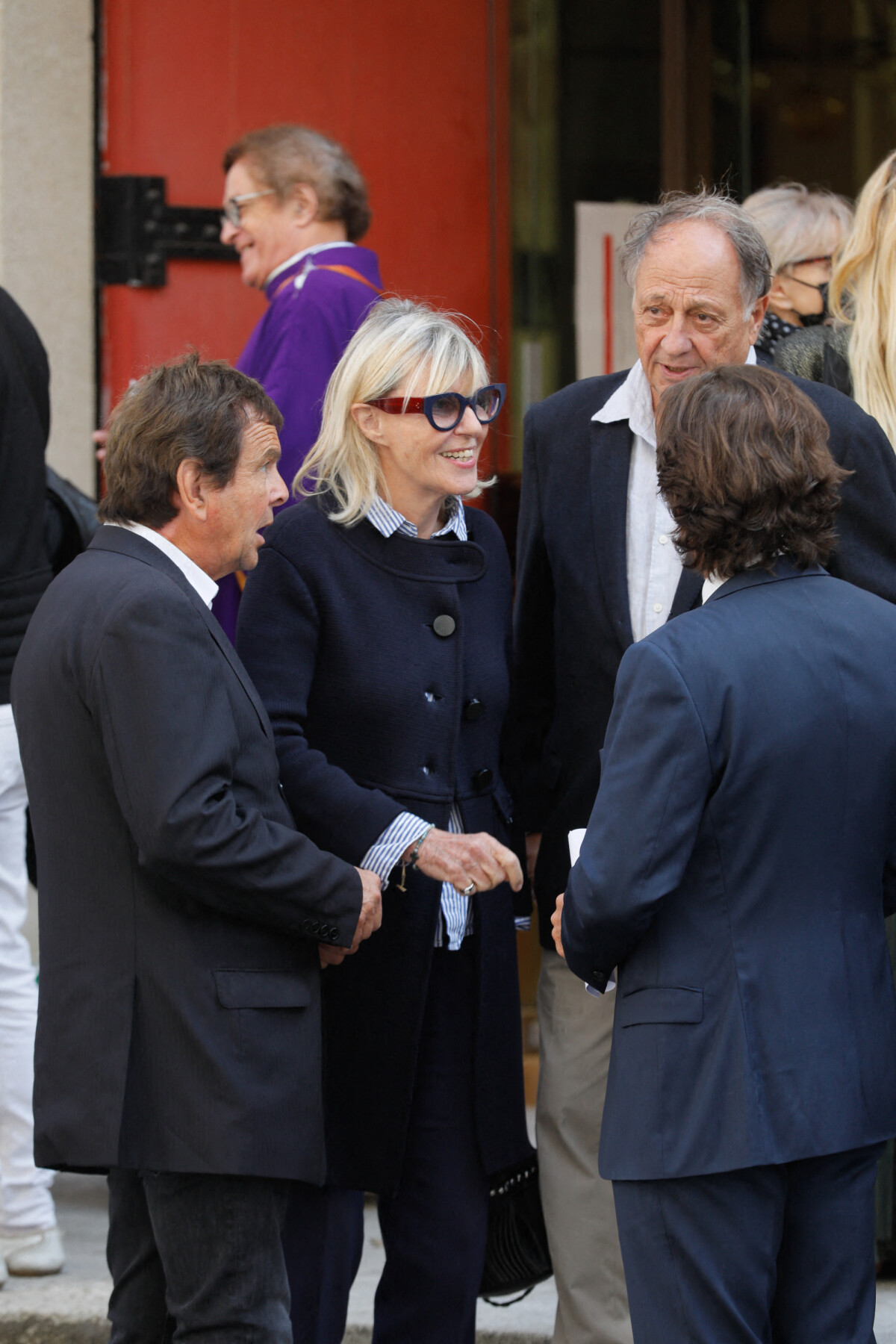Photo : Chantal Ladesou et son mari Michel Ansault - Obsèques de Marthe ...