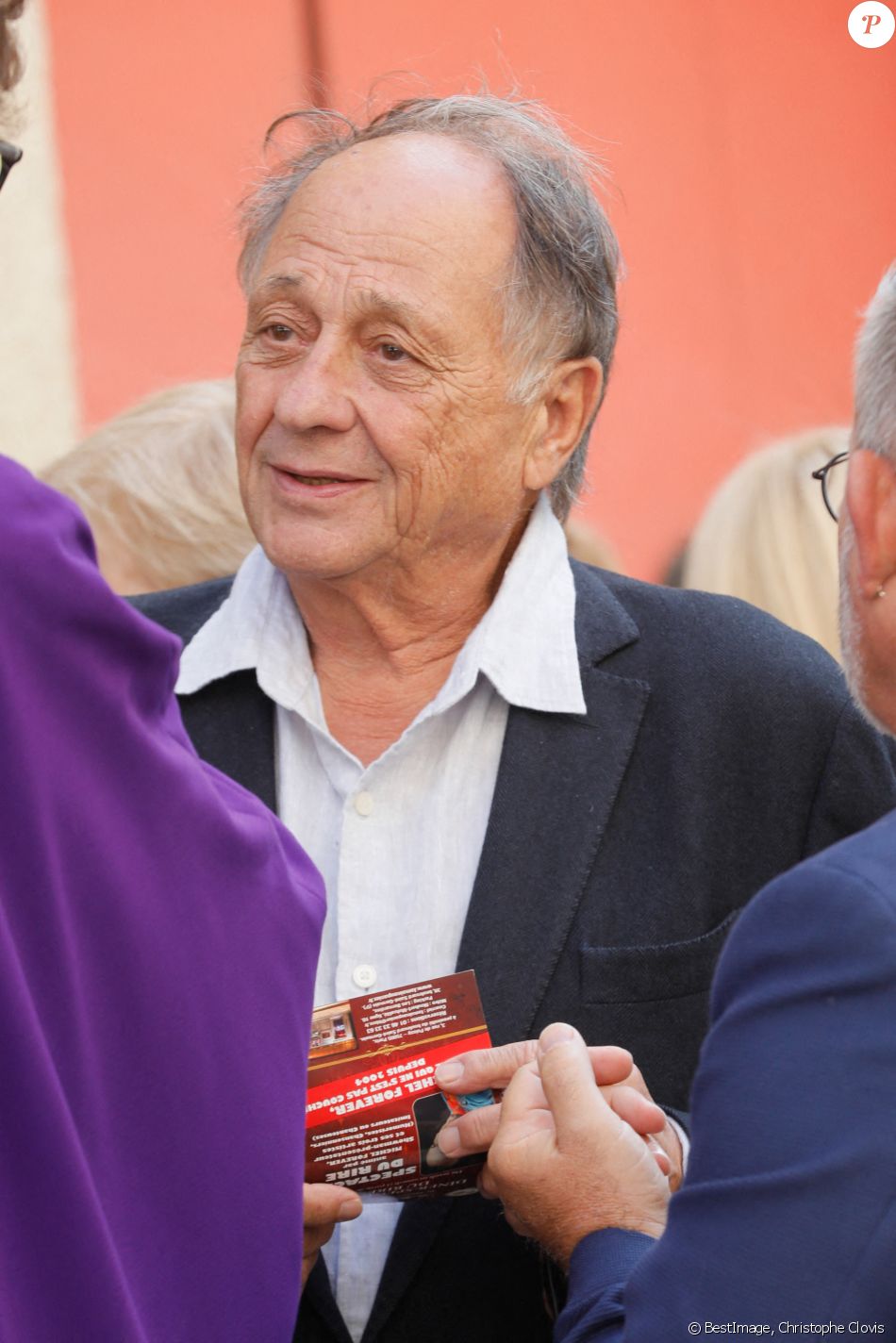 Michel Ansault (mari de Fiona Gélin) - Obsèques de Marthe Mercadier ...