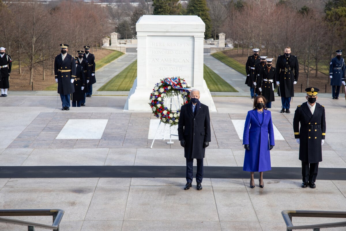 Photo : Le président des Etats-Unis Joe Biden et la vice-présidente ...