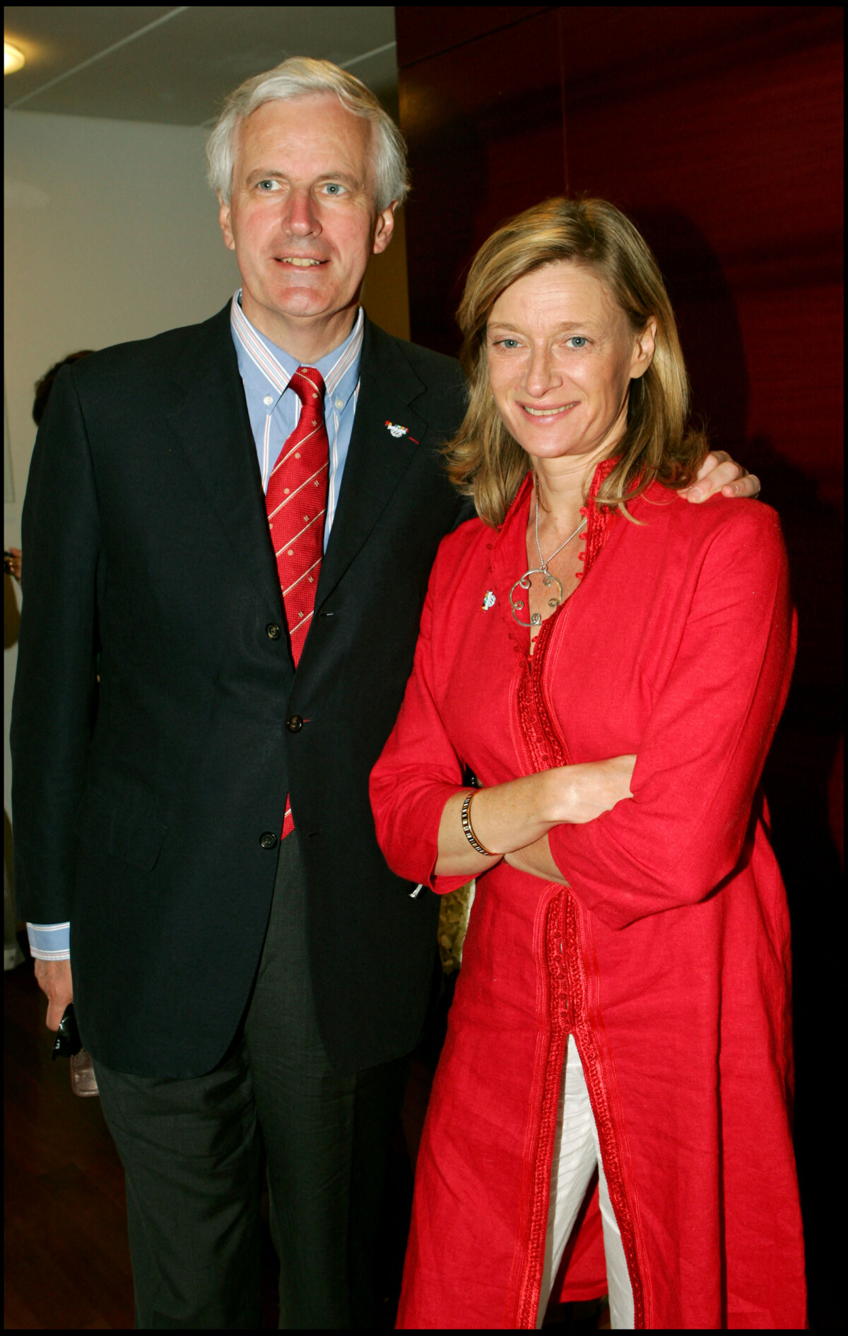 Photo : Michel et Isabelle Barnier à Roland-Garros en 2005 - Purepeople