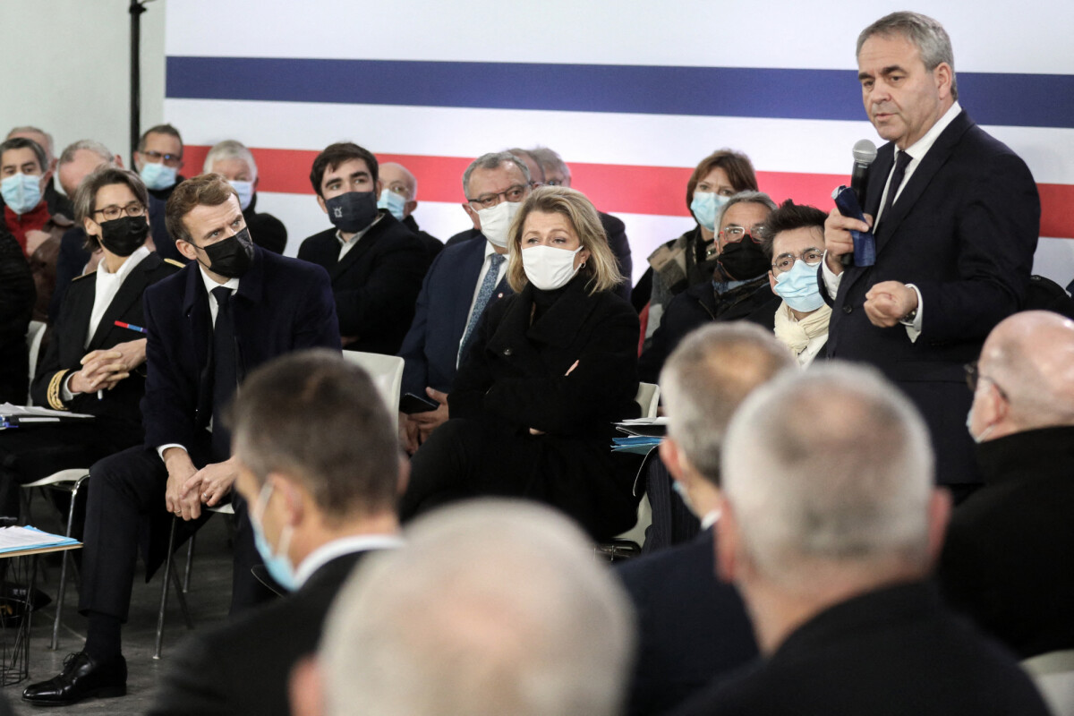Photo : Le président de la République française, Emmanuel Macron ...