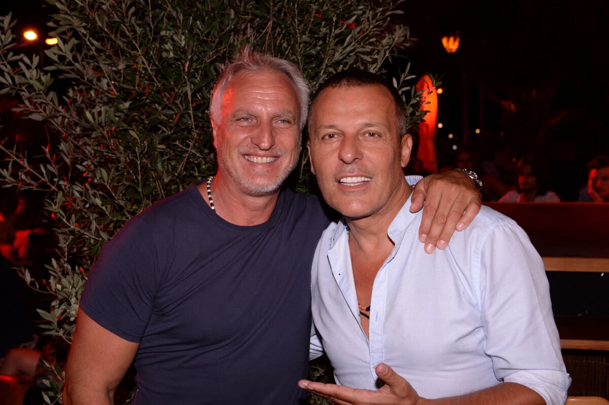 Photo : Exclusif - David Ginola et Jean-Roch à la discothèque VIP Room de Saint-Tropez, France ...