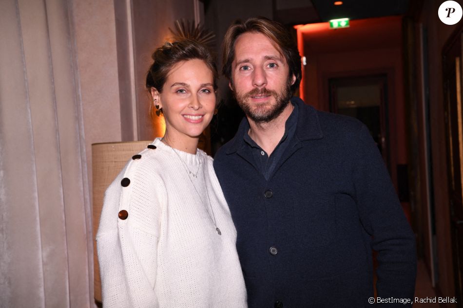 Exclusif - Ophélie Meunier et son mari Mathieu Vergne - Soirée d'inauguration du restaurant Le ...