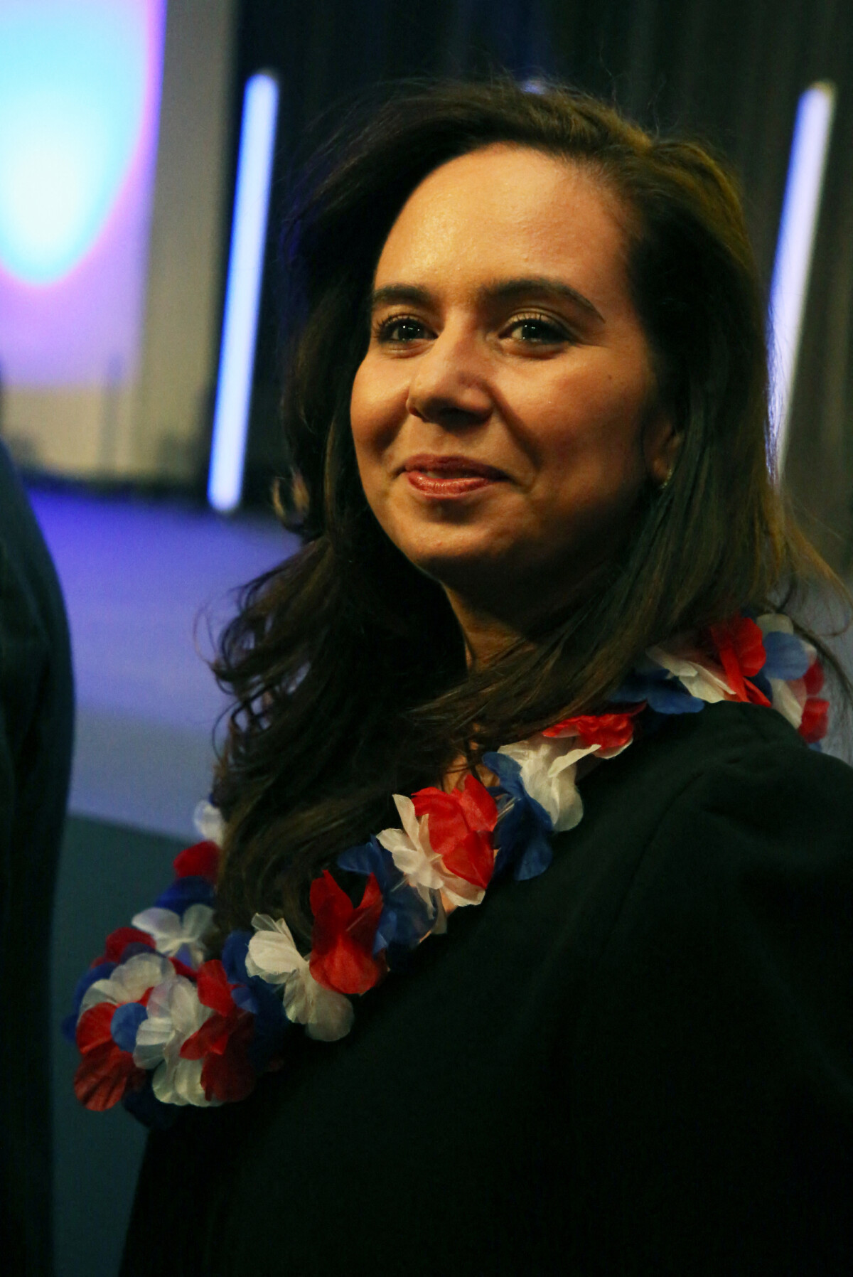 Photo : Sarah Knafo au soir du premier tour des élections ...