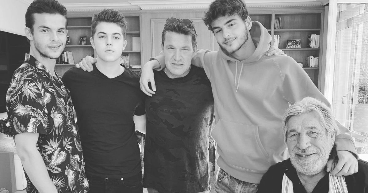 Benjamin Castaldi, son père Jean-Pierre Castaldi et trois de ses fils ...