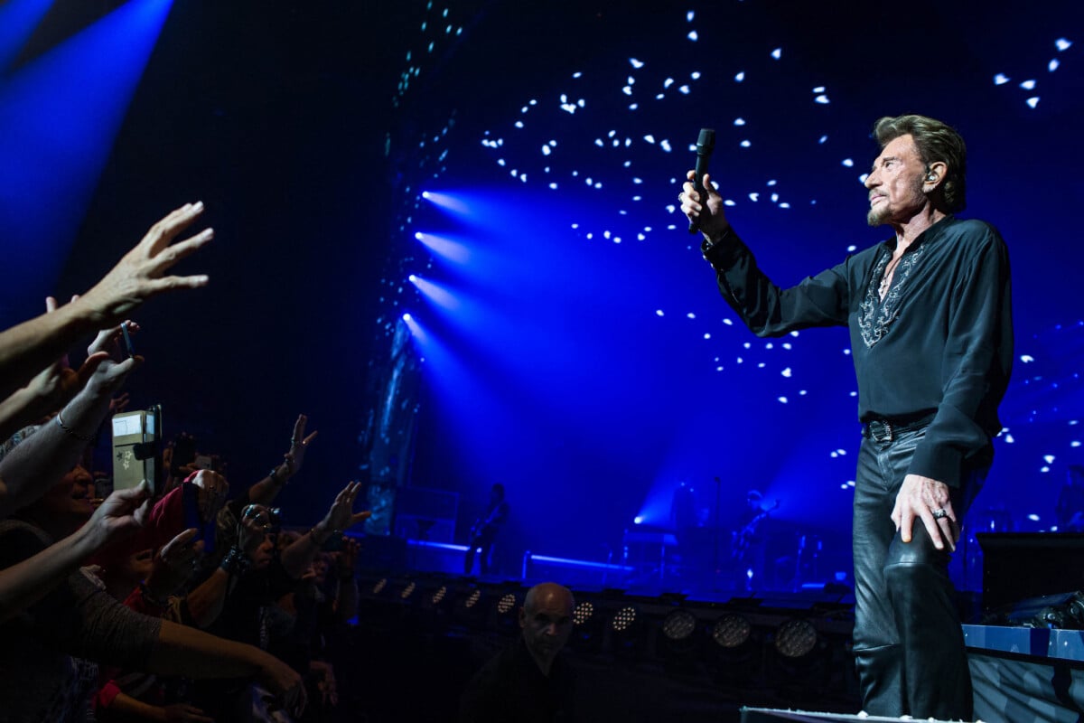 Photo : Exclusif - Johnny Hallyday en concert à l'Arena à Genève. Le 2 ...