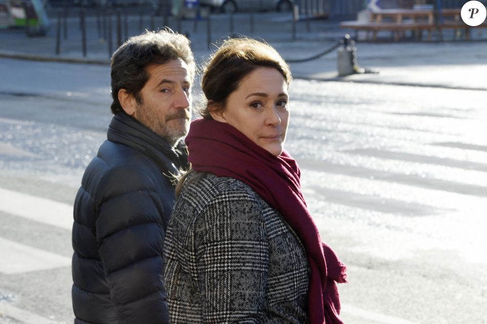 Daniela Lumbroso et son mari Eric Ghebali - Arrivées des personnalités ...