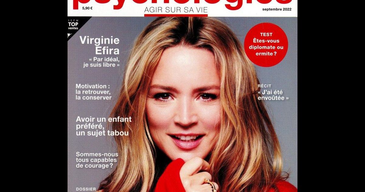 Couverture du dernier numéro de Psychologies Magazine avec Virginie Efira. - Purepeople