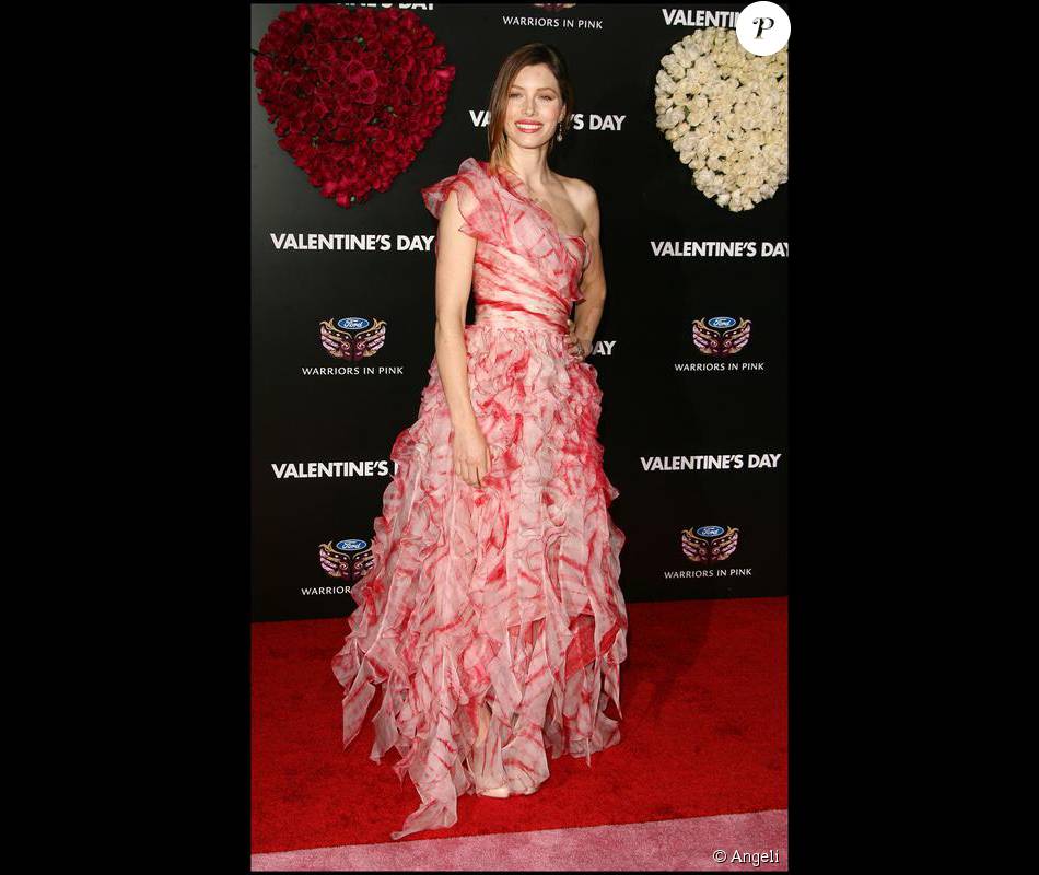 Jessica Biel à la première de Valentine's Day à Los Angeles le 8 ...
