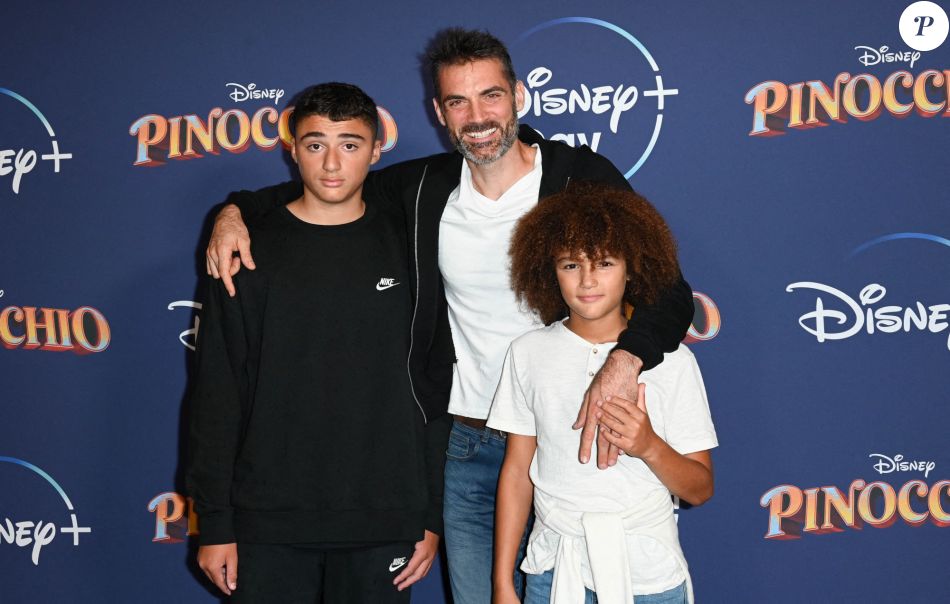 Gil Alma avec ces ses enfants Sacha et Charlie - Avant-première du film ...