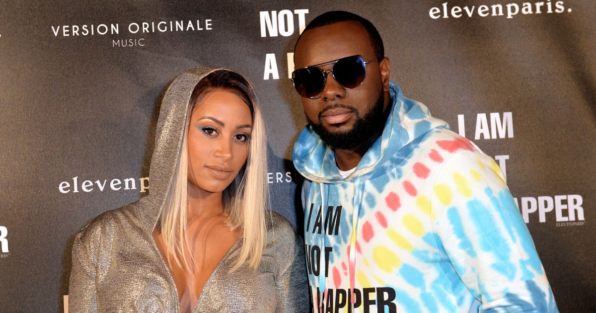 Le rappeur Gims (Maître Gims - Gandhi Djuna) et sa femme Demdem Djuna ...