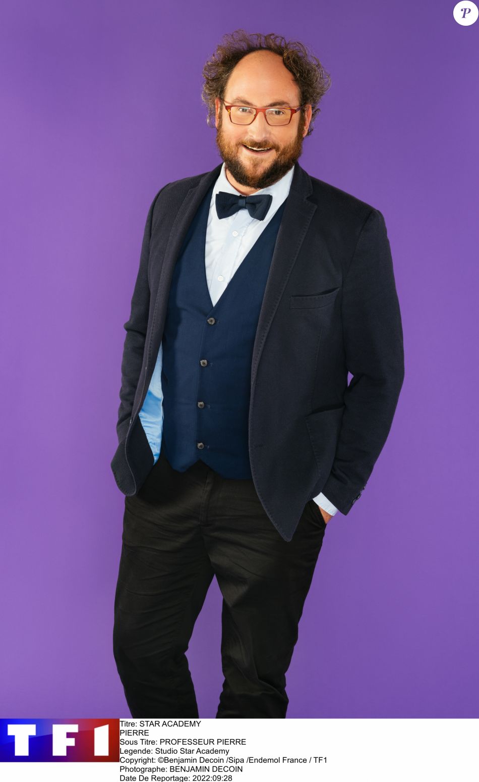 Photo officielle de Pierre de Brauer, professeur de la Star Academy ...