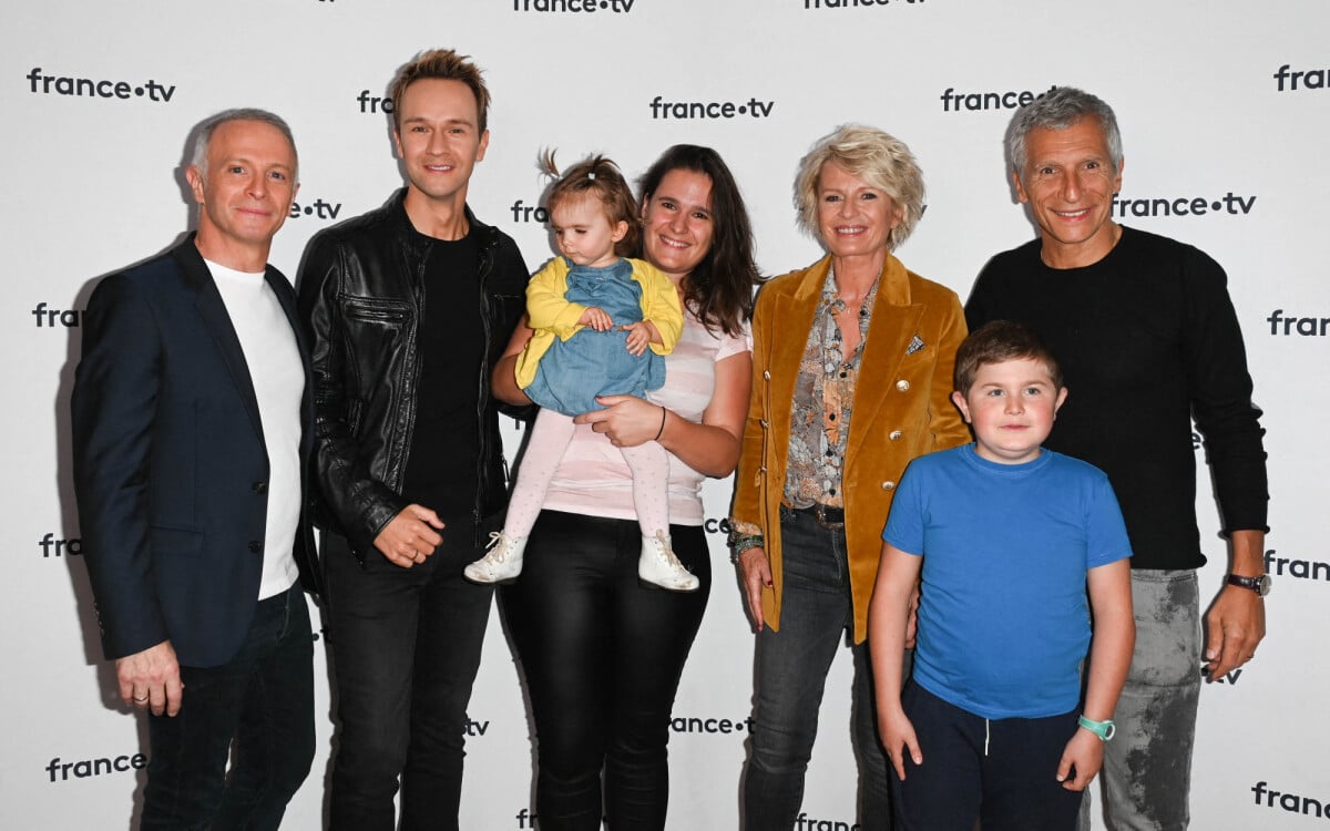 Photo : Samuel Étienne, Cyril Féraud, Sophie Davant et Nagui - Conférence de presse du Telethon ...