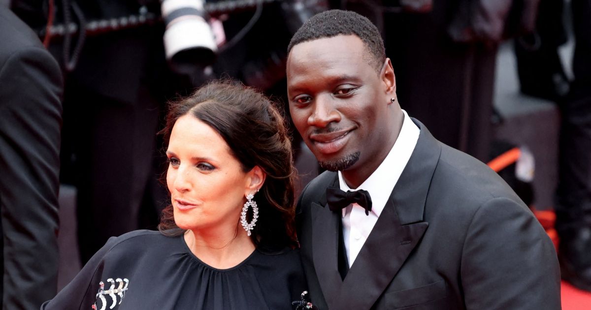 Omar Sy et sa femme Hélène - Montée des marches du film Top Gun ...