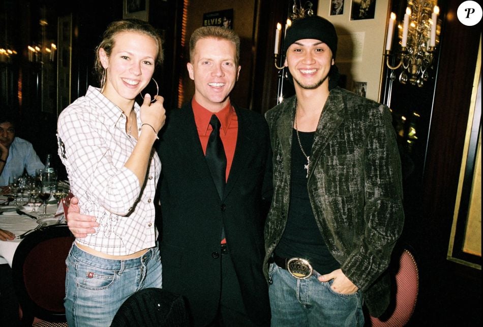 Martin Fontaine avec Lorie et Billy Crawford au théâtre Mogador en 2003 ...