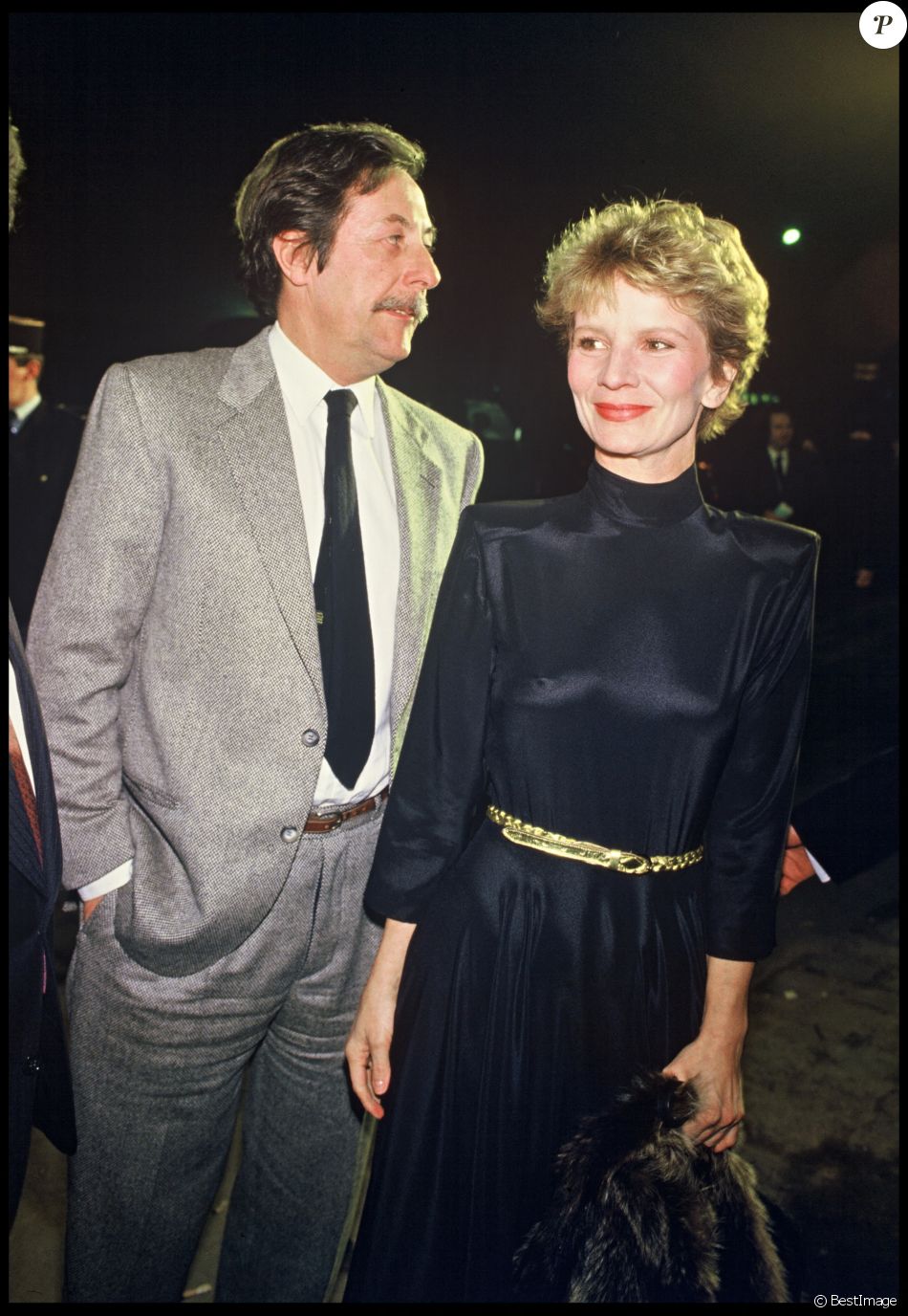 Jean Rochefort et Nicole Garcia en 1985 lors de la soirée des César ...