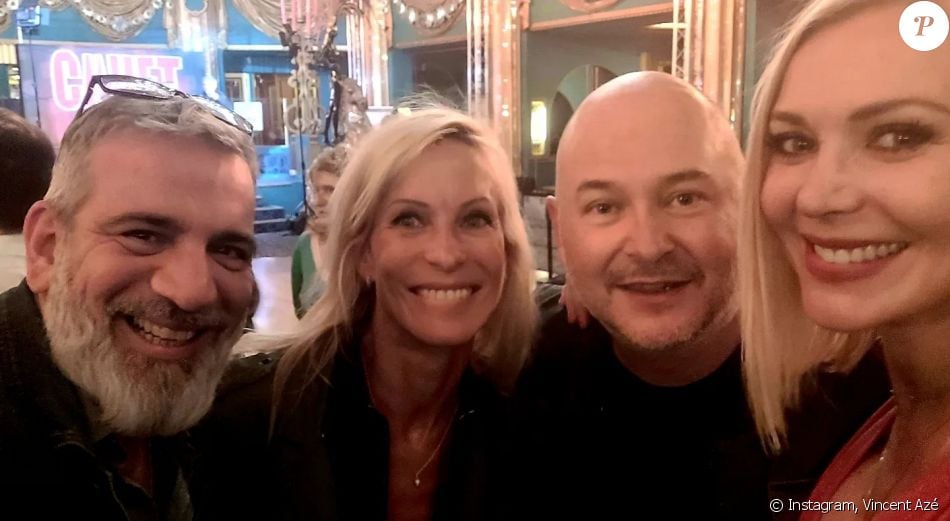 Rebecca Hampton, son chéri Vincent Azé et Cauet. Le 29 aril 2022 ...