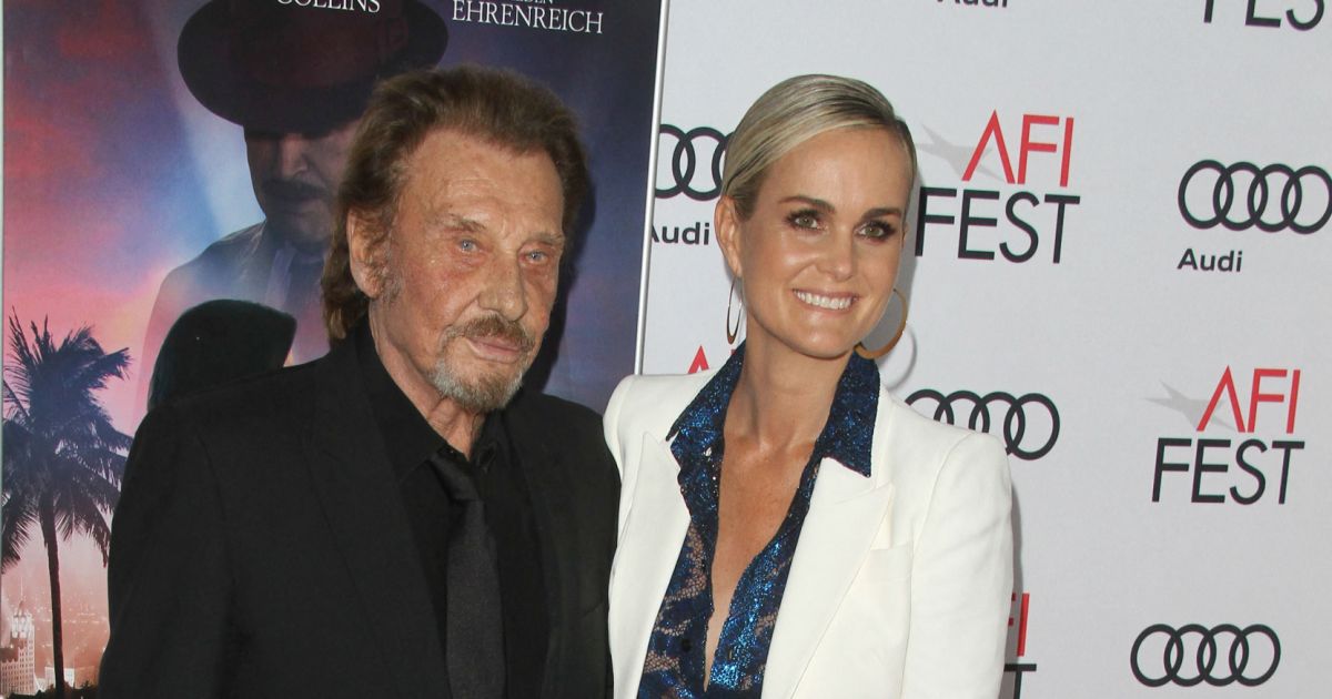 Johnny Hallyday et sa femme Laeticia Hallyday à la première de Rules ...