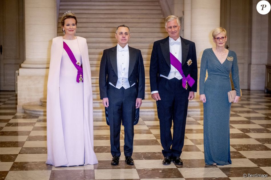 La reine Mathilde et le roi Philippe de Belgique, Ignazio Cassis et sa ...