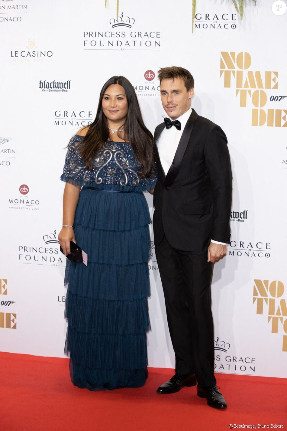 Louis et Marie Ducruet durant l'avant première du dernier James Bond No ...